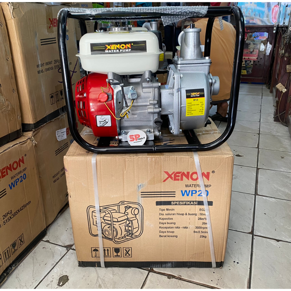 Jual POMPA ALKON ALCON SAWAH IRIGASI BENSIN 2" 2 INCH 5.5HP XENON WP20 | Shopee Indonesia