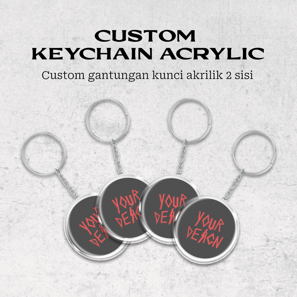 Jual Custom Keychain Acrylic Gantungan Kunci Akrilik Insert Paper 2 ...