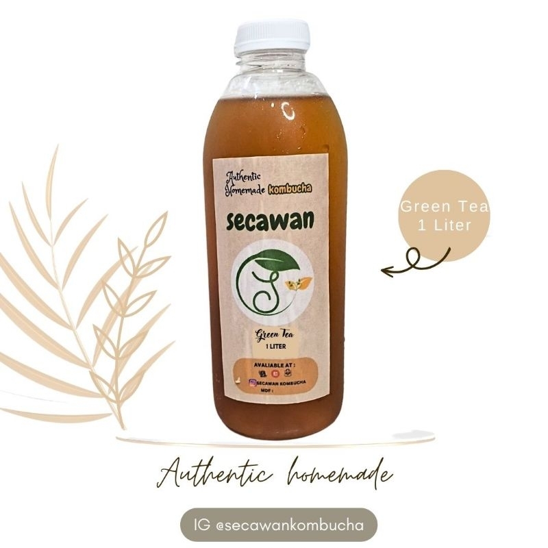 Jual Secawan kombucha original green tea 1 Liter | Shopee Indonesia