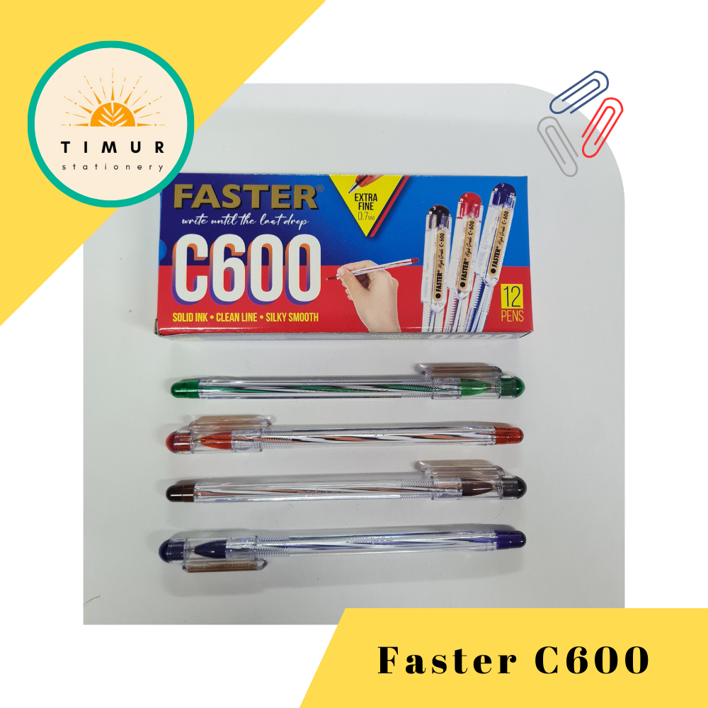 Jual Pen Faster C600 Grosir (12 Pcs) | Shopee Indonesia