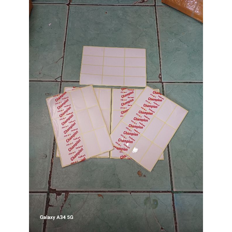 Jual 1 PAK ISI 10 LEMBAR LABEL STICK CAMPIONS / LABEL NAMA CHAMPHIONS ...