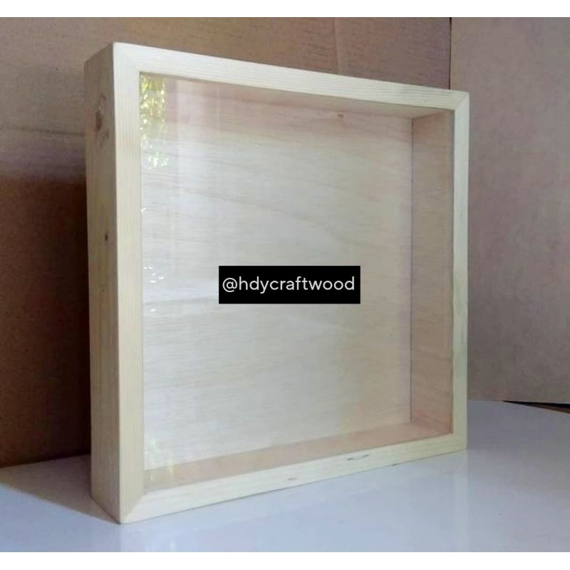 Jual Rongga 5cm Box Pigura 3D 35x35 Cm / Kotak Mahar / Frame Foto Kayu ...