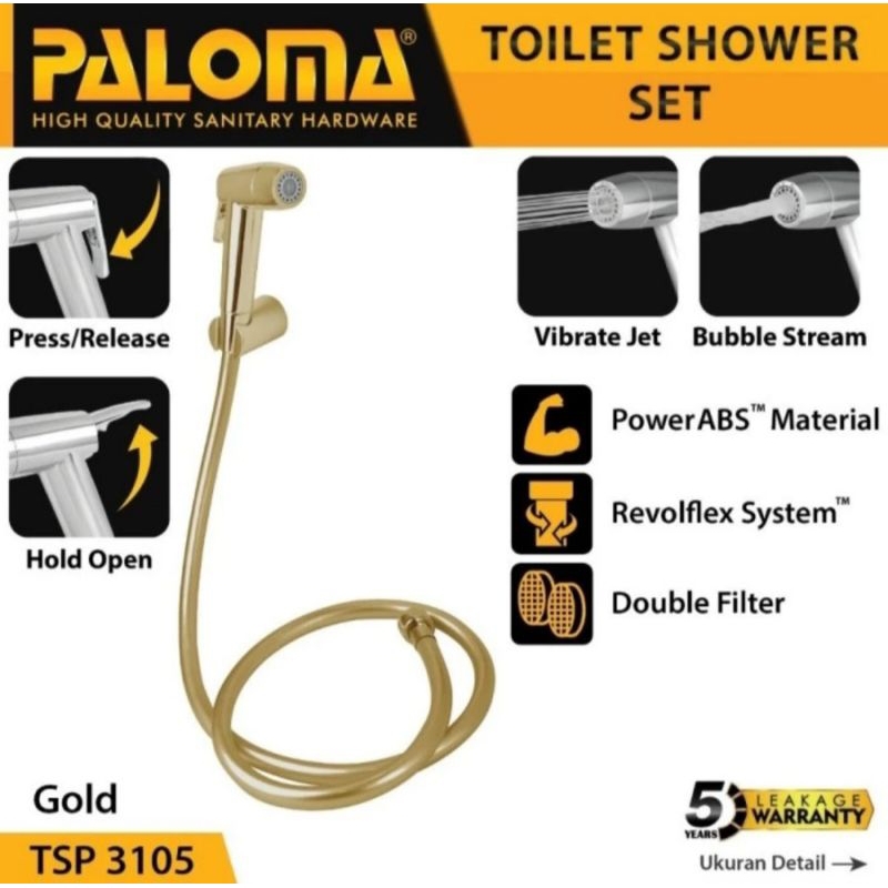 Jual Jet Shower Gold Paloma TSP 3105 Jet Washer Bidet Cebok Toilet ...