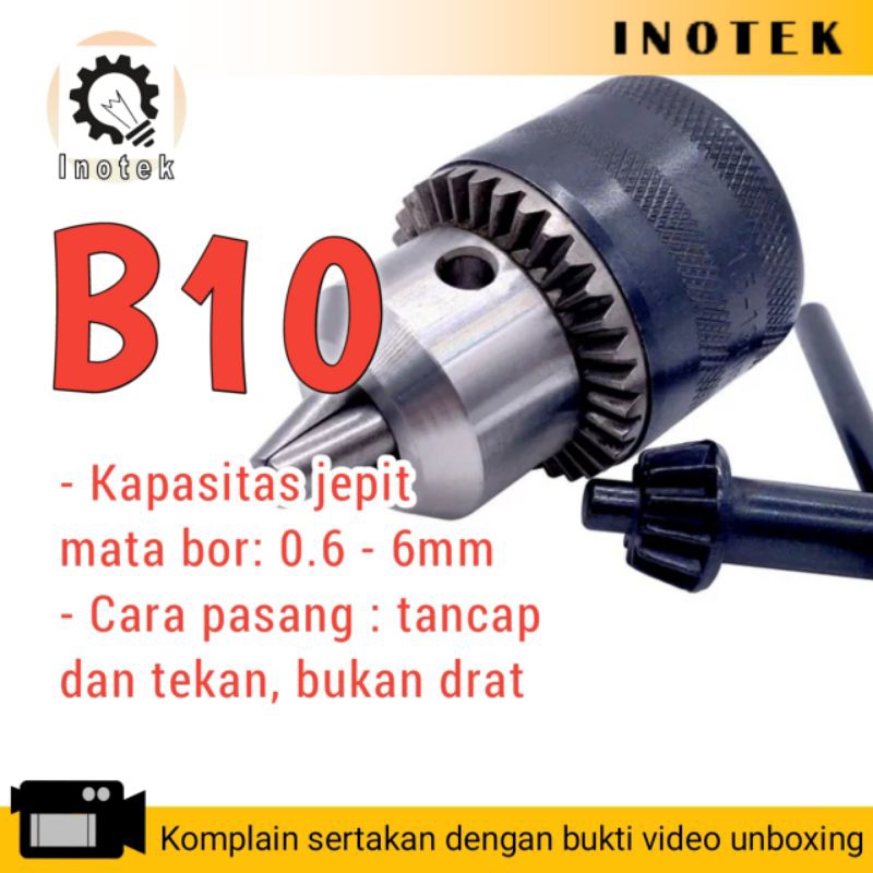 Jual Kepala bor B10 Chuck drill B10 jepit mata bor 0.6-6mm | Shopee ...