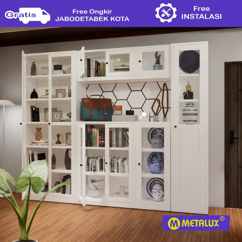 Jual METALUX KAMISU - Lemari Pajangan Besi Set | Steel Rack Display Set ...