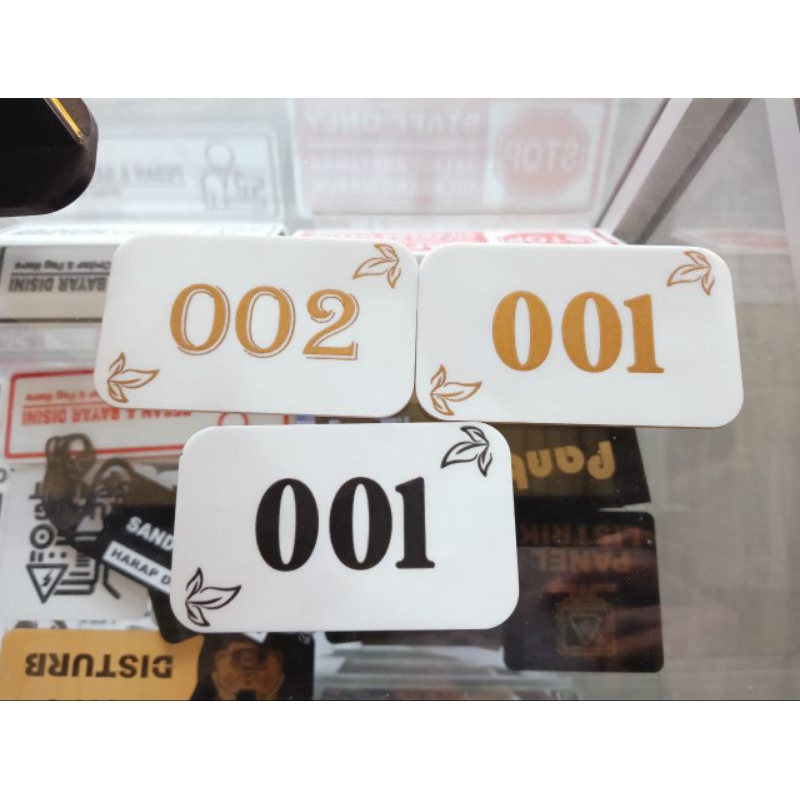 Jual sign Nomor Hotell |Sign penanda pintu hotel | Shopee Indonesia