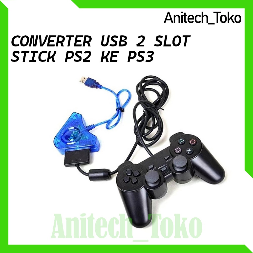 Jual [ANITECH_TOKO] Converter USB 2 Slot Stik Stick PS2 ke PS3 ...