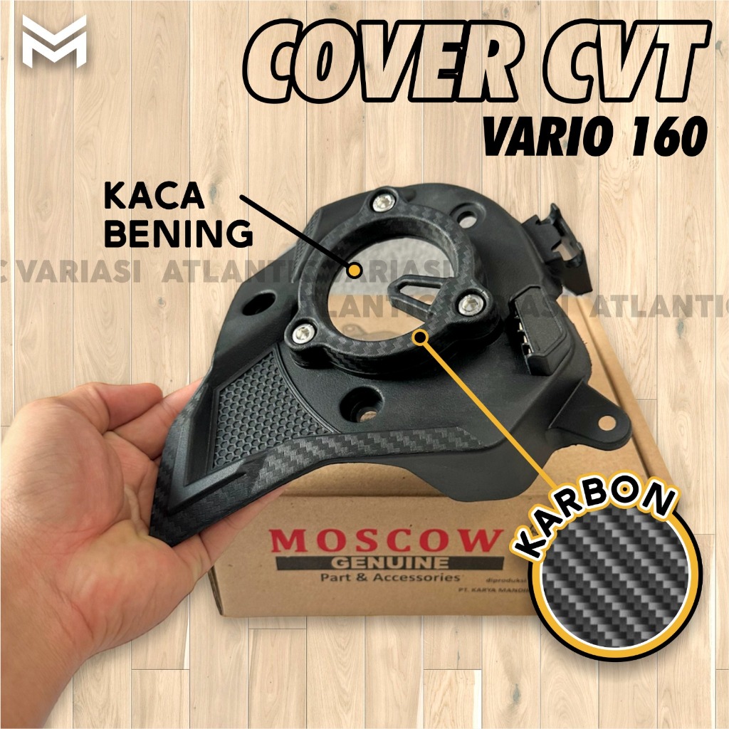 Jual COVER TUTUP / COVER CVT VARIO 160 CBS ABS 2023 COVER KARBON KACA ...