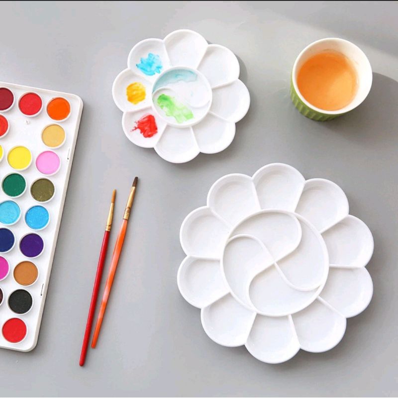 Jual Palet Cat Air Lukis Wadah Tempat Cat Bahan Plastik Murah | Shopee ...