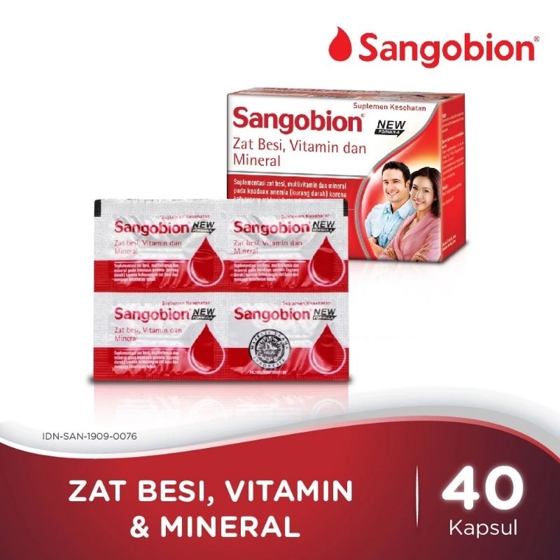 Jual Sangobion - Vitamin Penambah Darah - 1 Box isi 10 Strip @4Kapsul ...