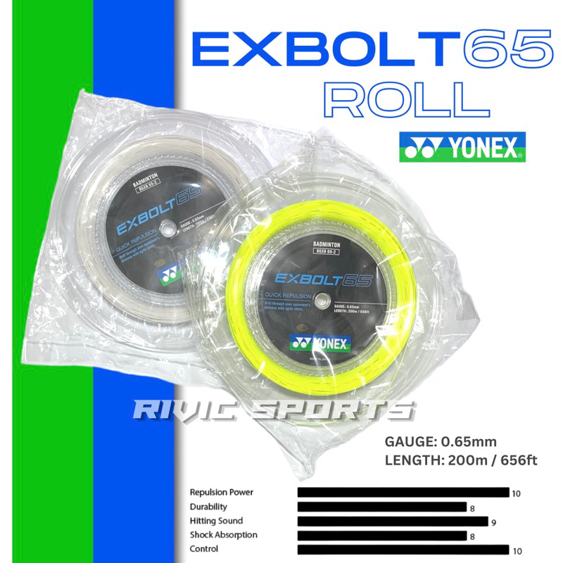 Jual Senar Badminton YONEX EXBOLT 65 SP Roll Original KEMASAN BARU REAL ...
