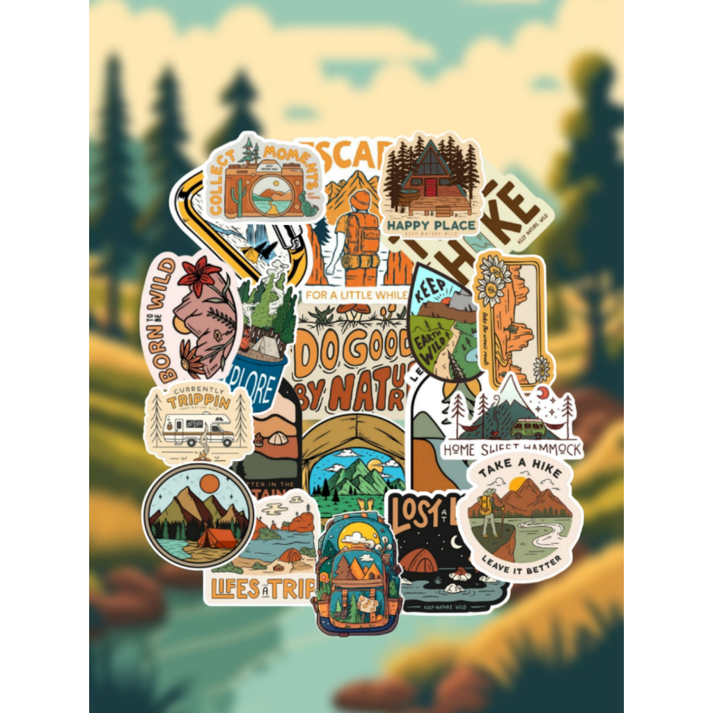 Jual (Part 1) Stiker ADVENTURE Traveling Edition | Stiker Aesthetic ...