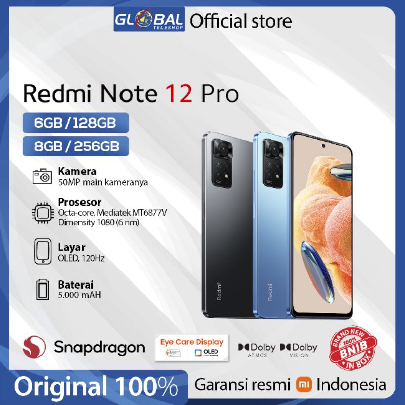 Jual Xiaomi Redmi Note 12 Pro Smartphone (6GB/128GB) Garansi Resmi ...