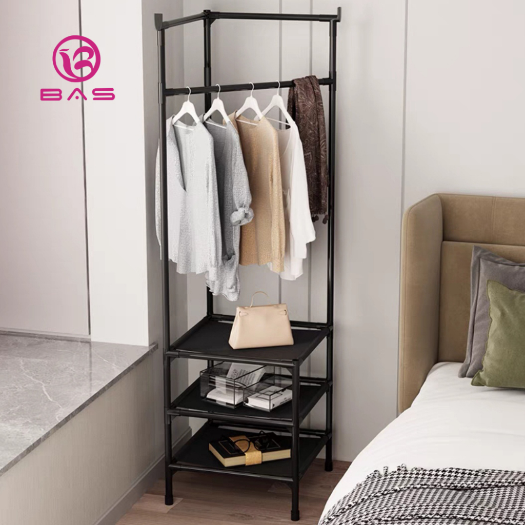 Jual BAS Rak gantung stand hanger rak baju portable rak pakaian ...