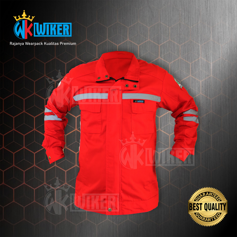Jual Wearpack Safety Merah Polos - Jaket Proyek - Baju Safety - Werpack ...