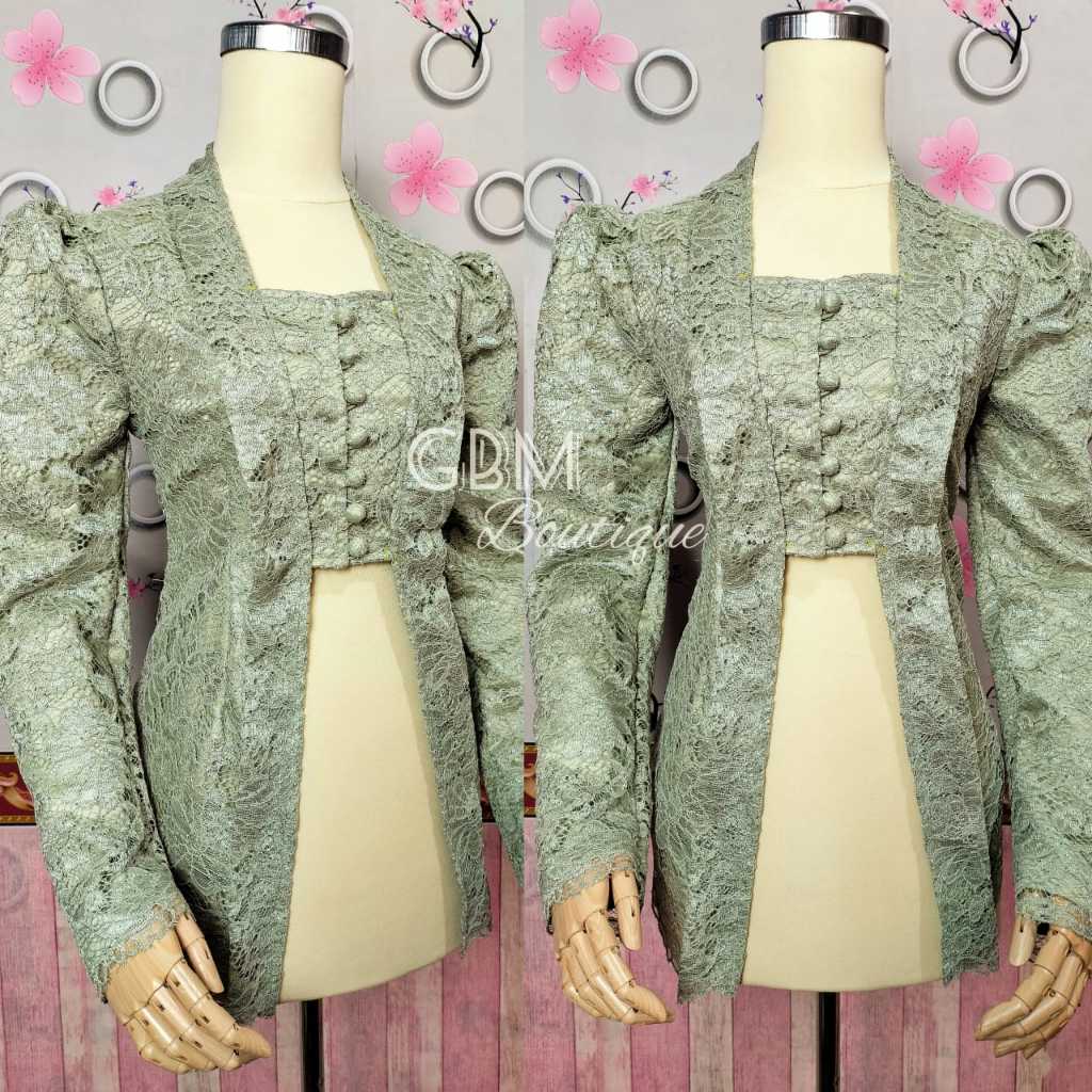Jual Kebaya Modern Kutubaru Crop Brokat FULL FURING Untuk Wisuda/ Pesta ...
