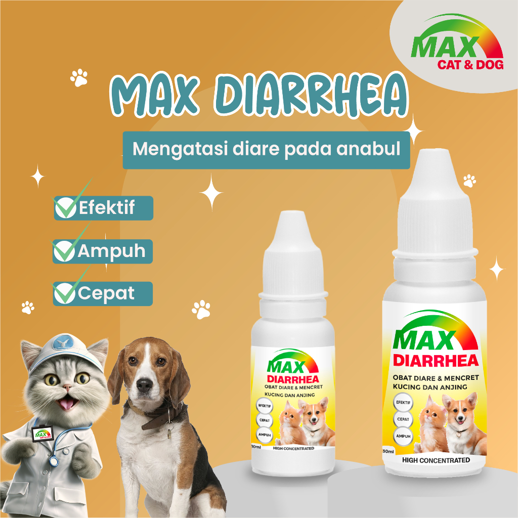 Jual MAX DIARRHEA | Obat Anti Diare dan Mencret Untuk Kucing dan Anjing ...
