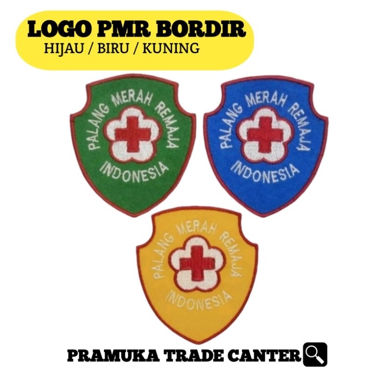 Jual LOGO BORDIR PMR HIJAU BIRU KUNING | BEDGE PMR MULA WIRA MADYA ...