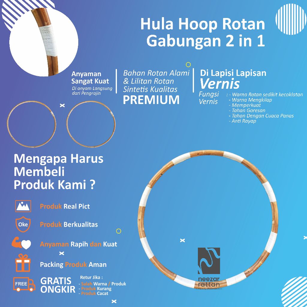 Jual Hula Hoop / hulahoop / hulahop / holahop Rotan gabungan 2 in 1 90cm 3 in 1 CUSTOM | Shopee ...