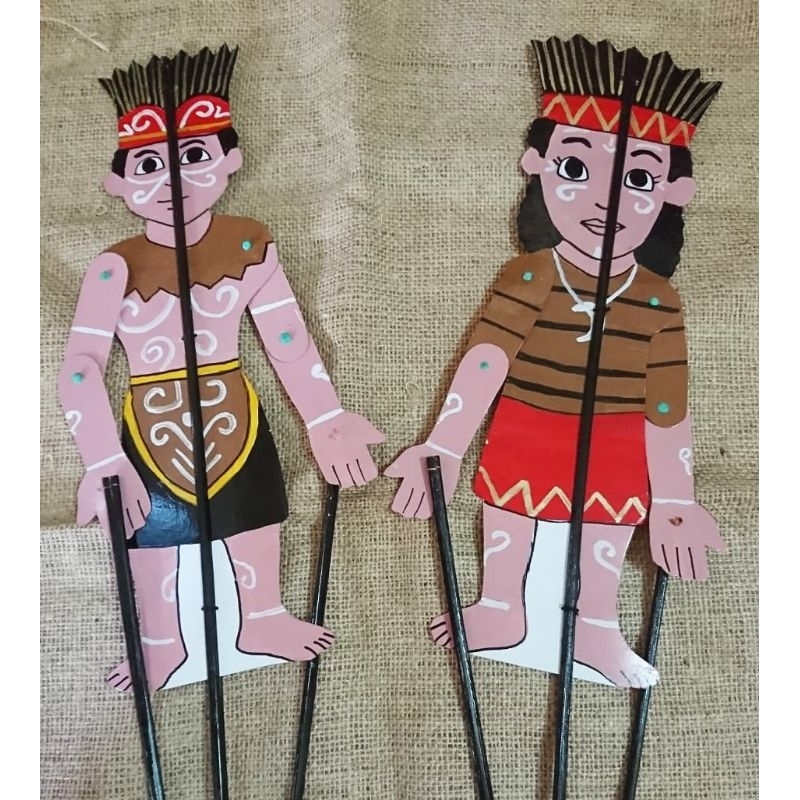 Jual wayang pakaian adat papua/kaltim/rumah honai | Shopee Indonesia
