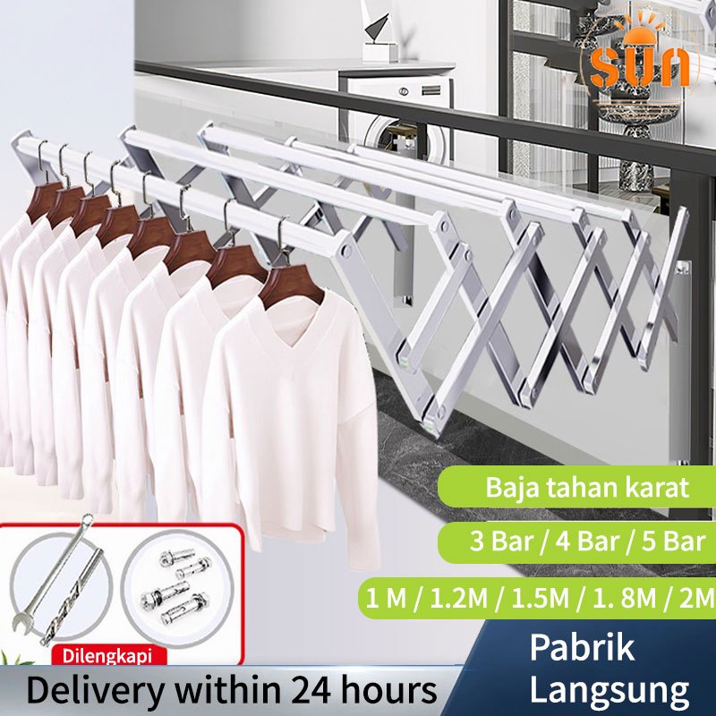 Jual Jemuran Baju Tempel Dinding - Rak Jemuran Pakaian Basah Lipat Rak ...
