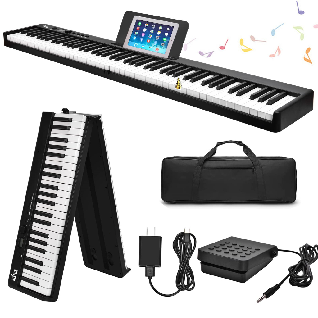 Jual Rixton Portable Digital Piano 88/61 Keys Foldable Piano Keyboard ...