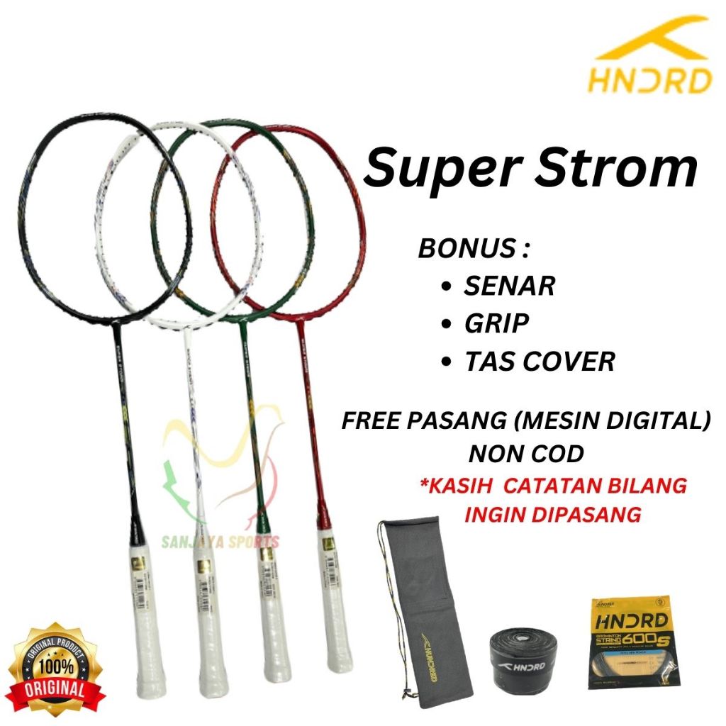 Jual RAKET HUNDRED BADMINTON BULUTANGKIS SUPER STROM ORIGINAL | Shopee ...