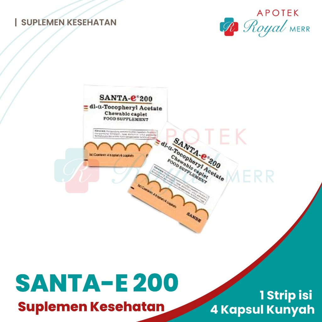 Jual SANTA - E 200 IU STRIP ISI 4 TABLET Defisiensi Vitamin E | Shopee ...