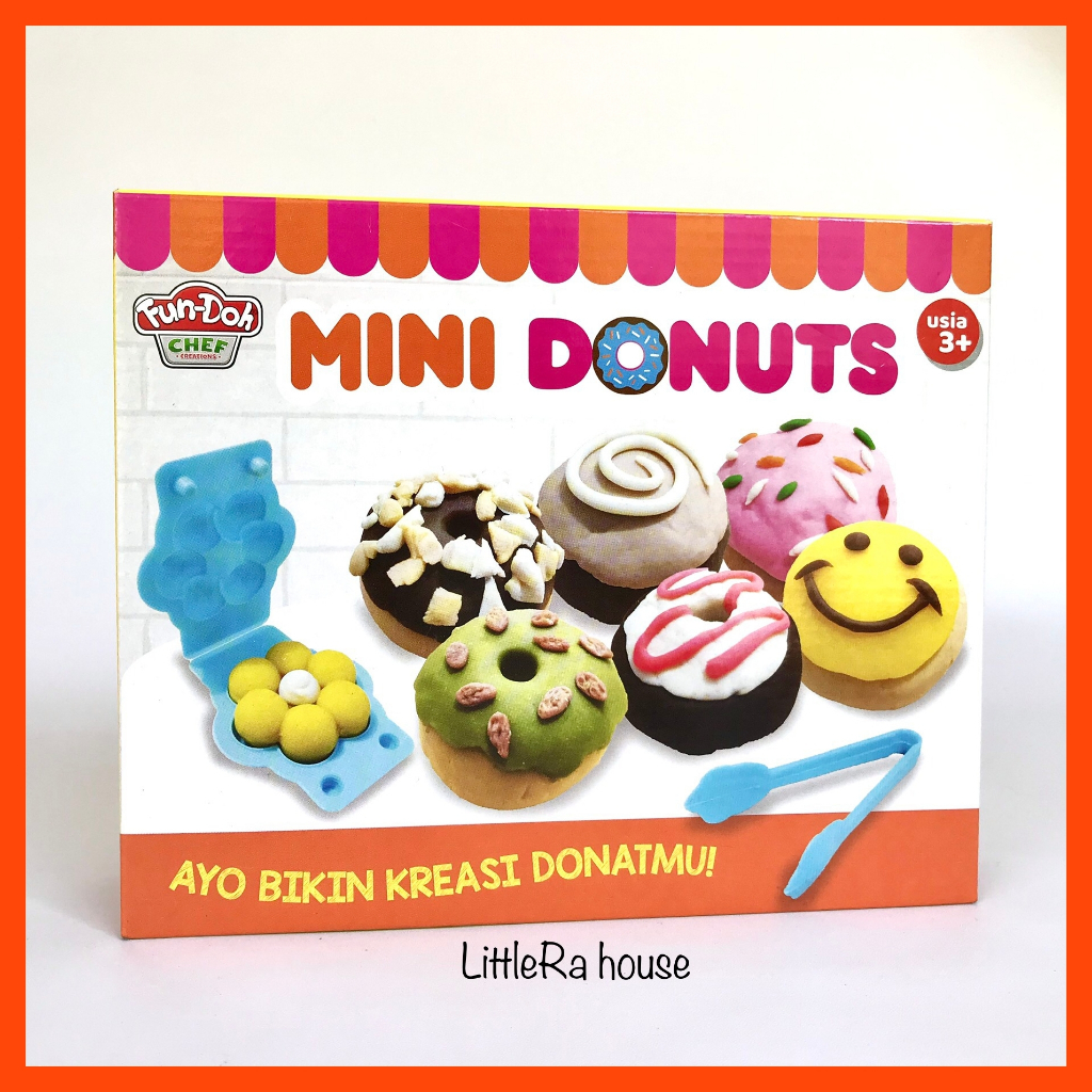 Jual Littlera : Mainan Play Doh Mini Donuts By Fun Doh | Playdoh Chef ...