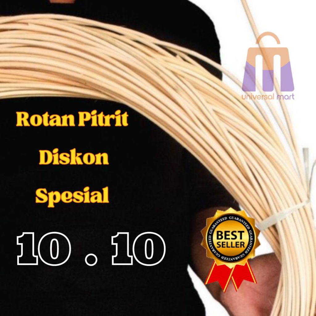 Jual Rotan pitrit isi 5 batang 2 mm tali rotan kualitas ekspor lentur ...