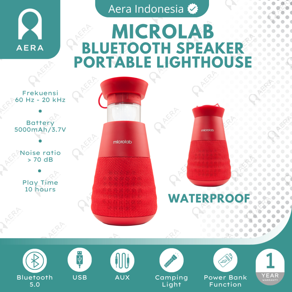 Jual Microlab Lighthouse bluetooth Wireless Portable Speaker | Speaker ...