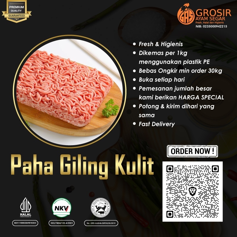Jual Daging Ayam Giling Paha Dengan Kulit 1kg | Shopee Indonesia