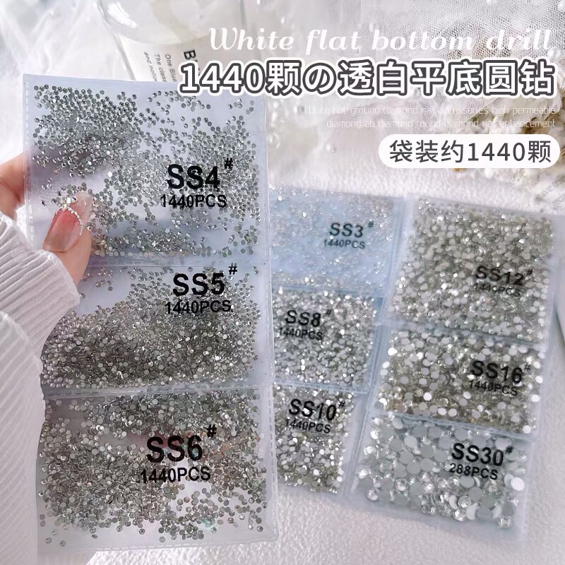 Jual 1440 pcs Nail Charm Accessories Rhinestone manik manik Diamond ...