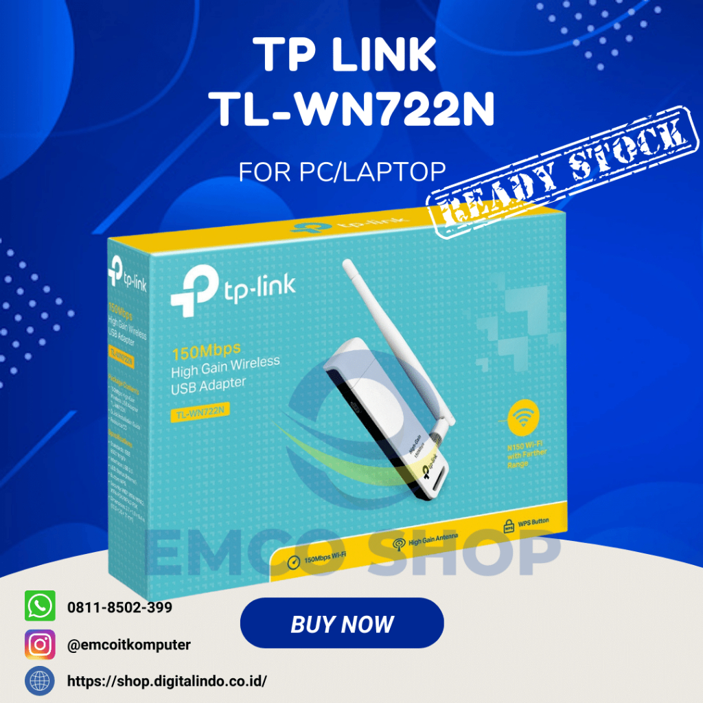 Jual Usb Wifi TP-LINK TL-WN722N Wireless Adapter tplink WN722N 150Mbps ...