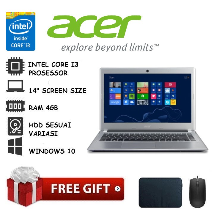 Jual LAPTOP ACER V5 471 INTEL CORE I3 RAM 8GB SSD 256GB WINDOWS 10 | Shopee Indonesia