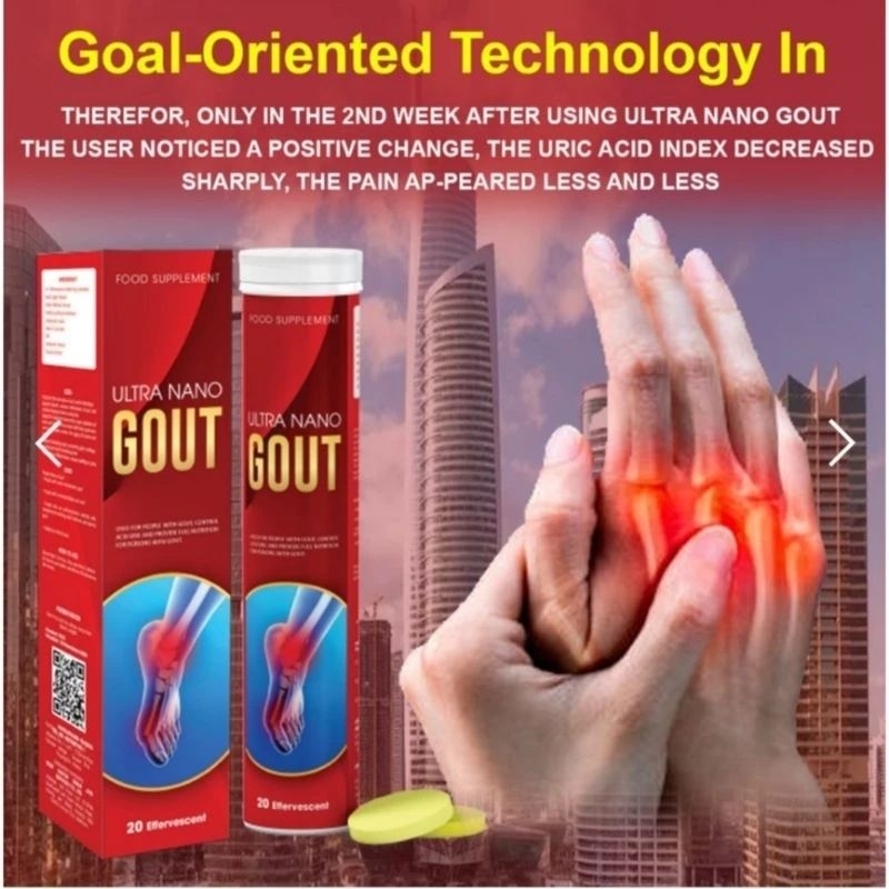 Jual ULTRA NANO GOUT tablet effervescent terapi asam urat nyeri sendi ...