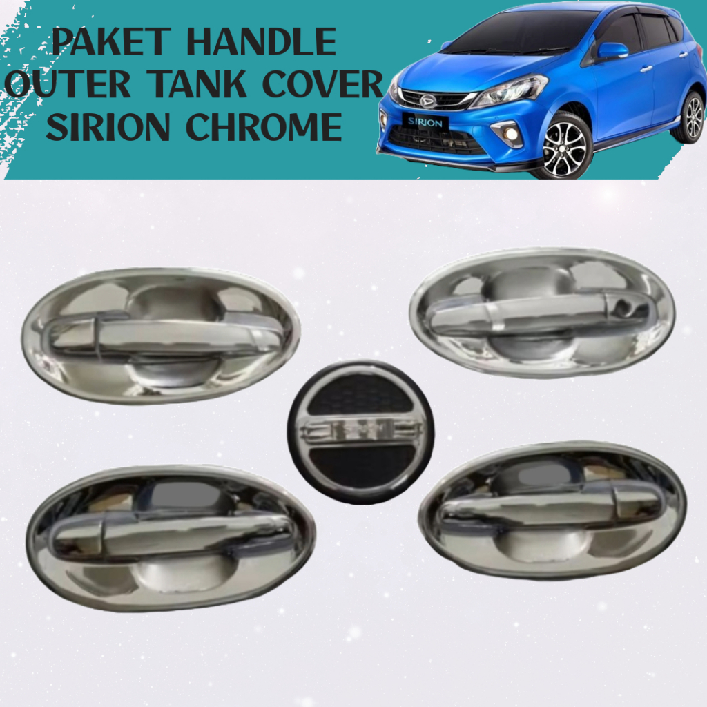 Jual Paket Outer Handle Tank Cover Sirion Chrome Aksesoris Mobil Pegangan Pintu Tangki Bensin ...