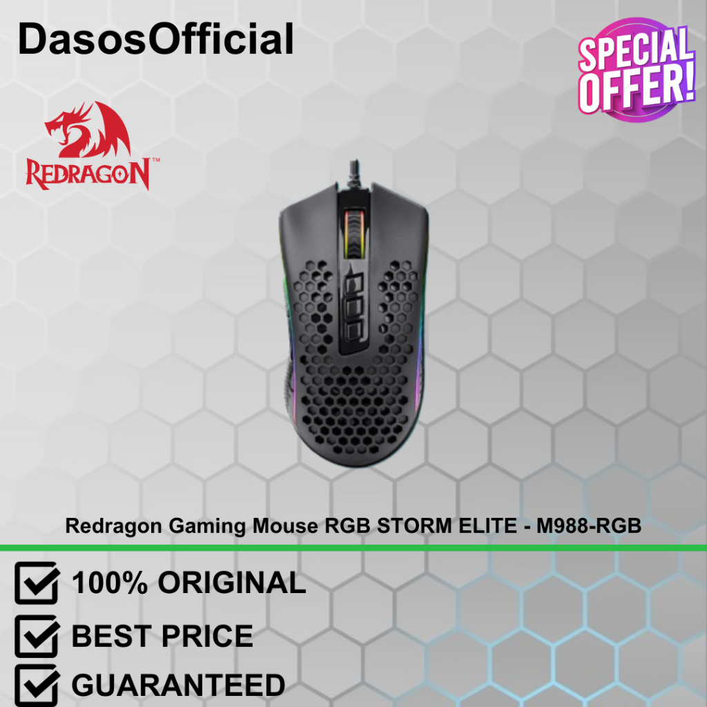 Jual Redragon Gaming Mouse RGB STORM ELITE - M988-RGB | Shopee Indonesia