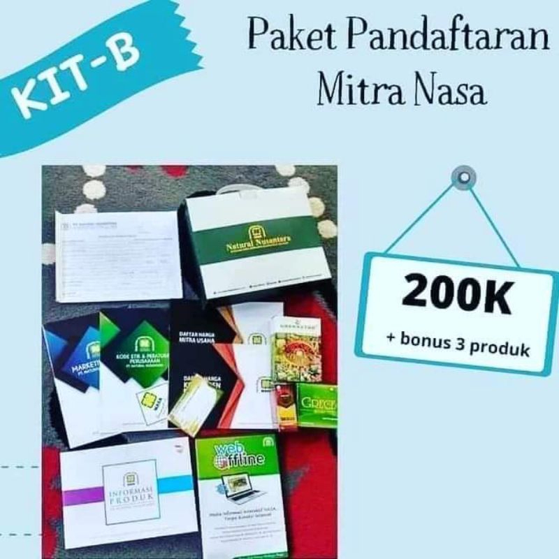 Jual KIT MEMBER NASA FREE 3 PRODUK (PAKET PENDAFTARAN NASA) | Shopee ...