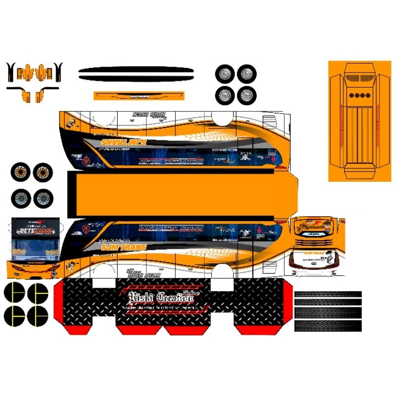 Jual LEMBARAN PAPERCRAFT BUS RATU MAHER PANJANG 30 CM | Shopee Indonesia