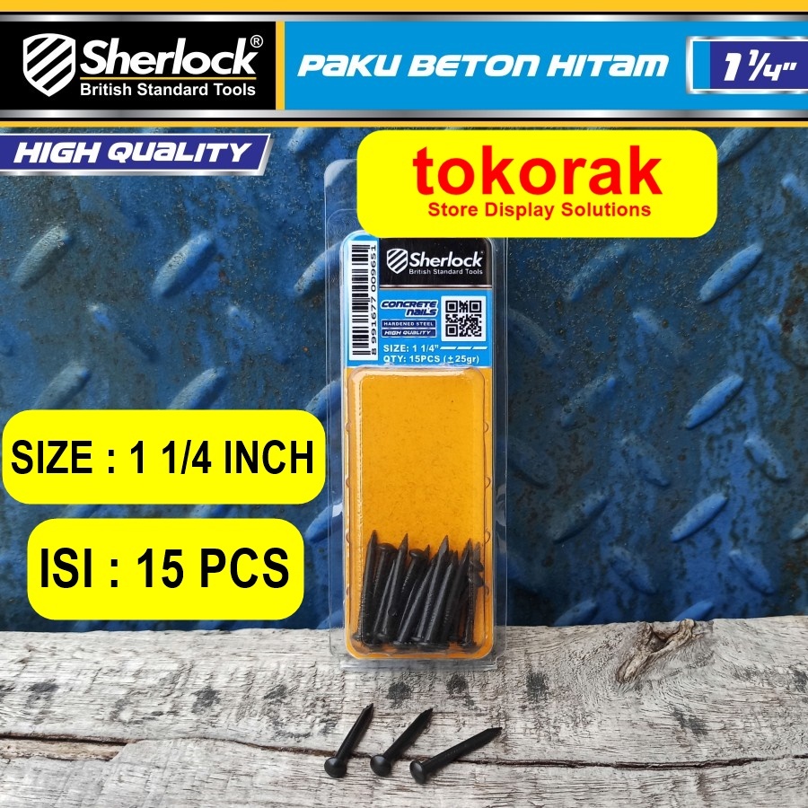Jual PAKU BETON 1 1/4 INCH SHERLOCK - PAKU BETON GALVANIZED | Shopee ...