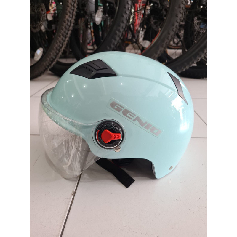 Jual HELM / HELMET SEPEDA GENIO G15 / G-15 dengan VISOR | Shopee Indonesia