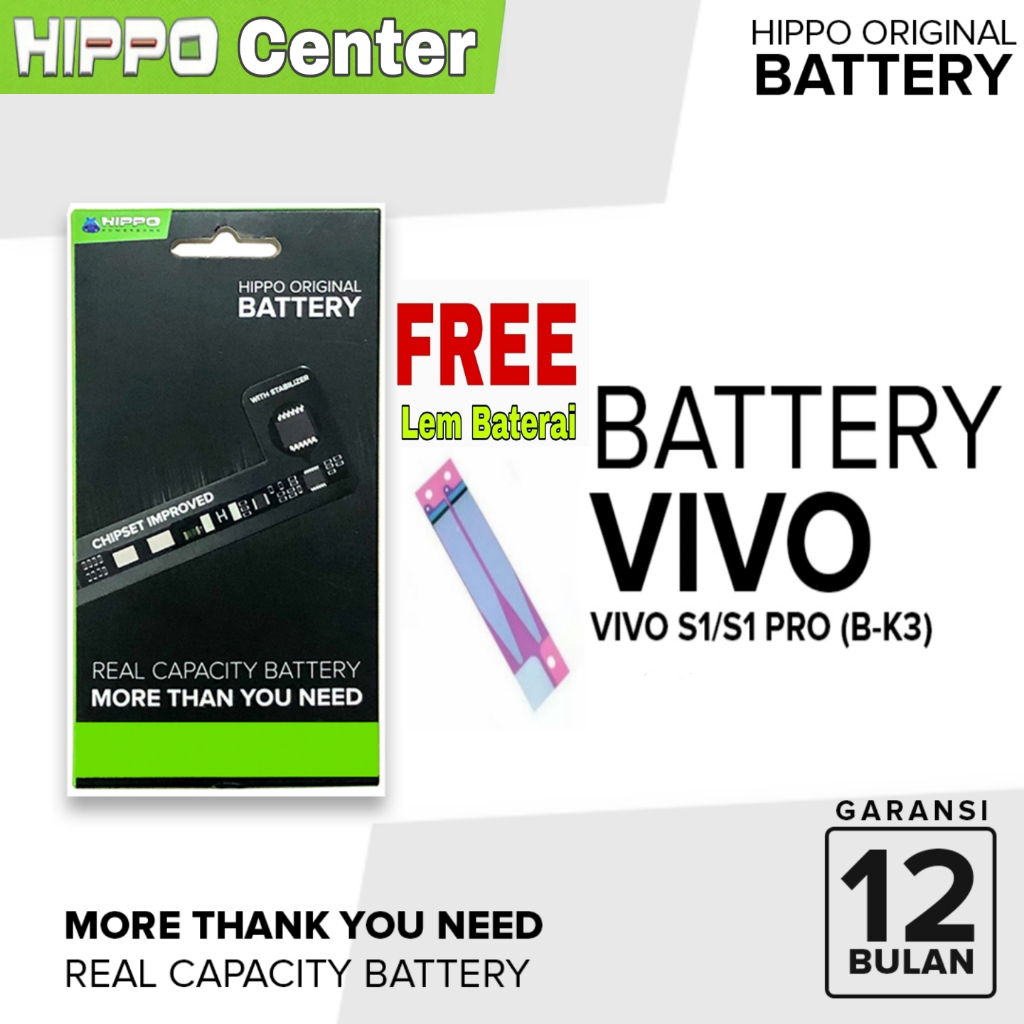 Jual Baterai Hippo Vivo S1 / Vivo S1 Pro Battery B-K3 / BK3 | Shopee ...