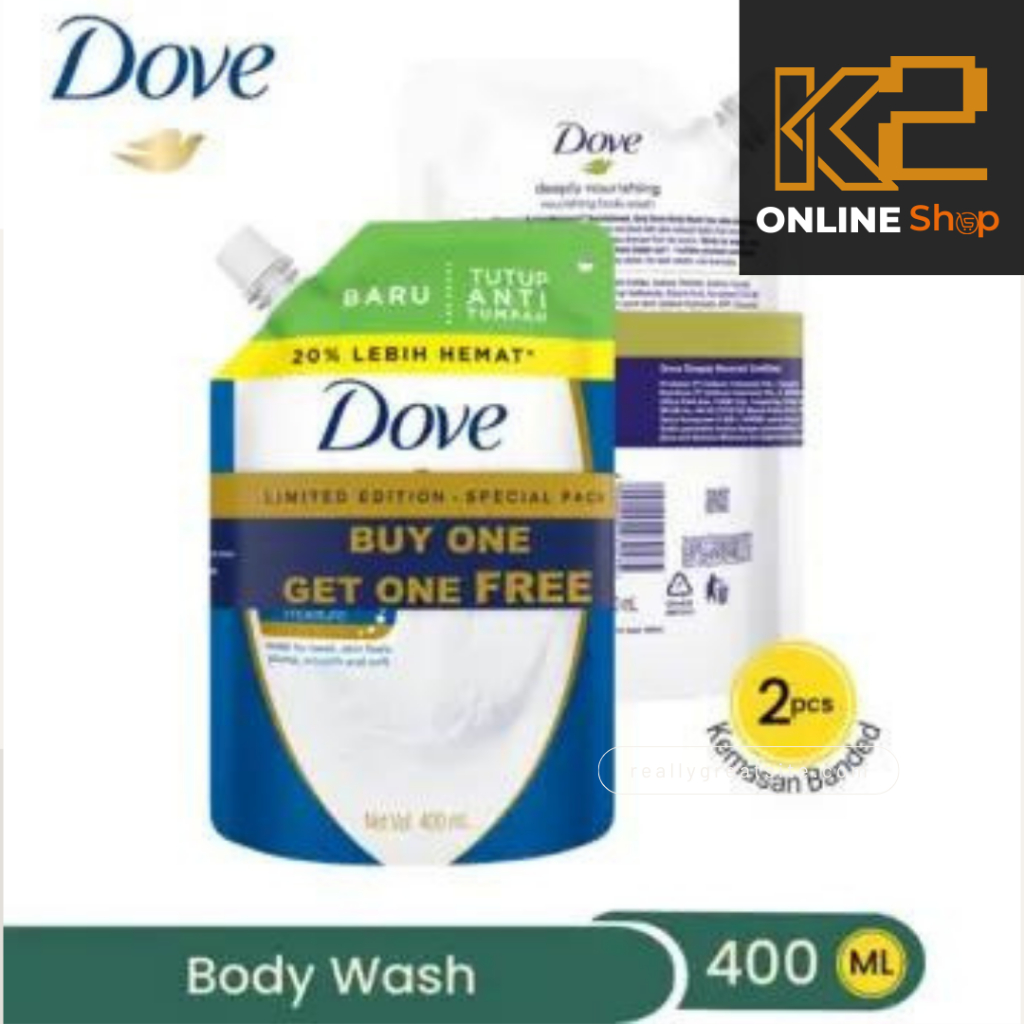 Jual DOVE Body Wash 2x400ml |Sabun Cair|Sabun Mandi| | Shopee Indonesia