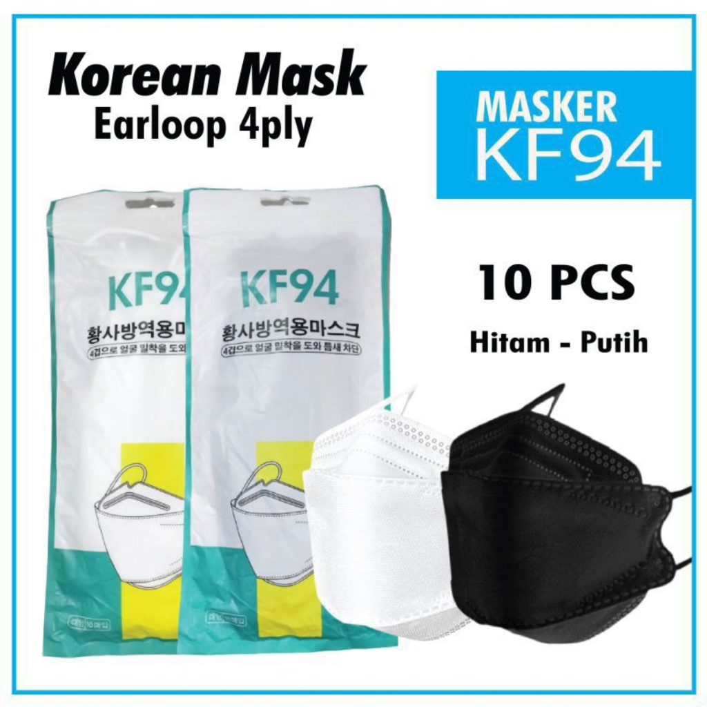 Jual Masker KF94 4 Ply Disposable Face Mask Kesehatan Korea Kpop 4Ply ...