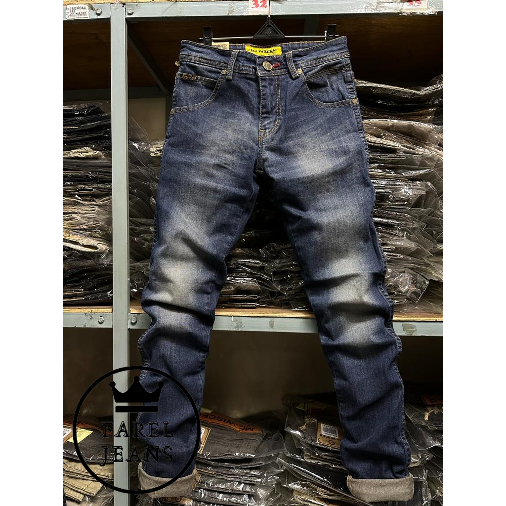 Jual MC WISCER Celana Panjang Pria Jeans Pola Skinny Stretch Pensil ...