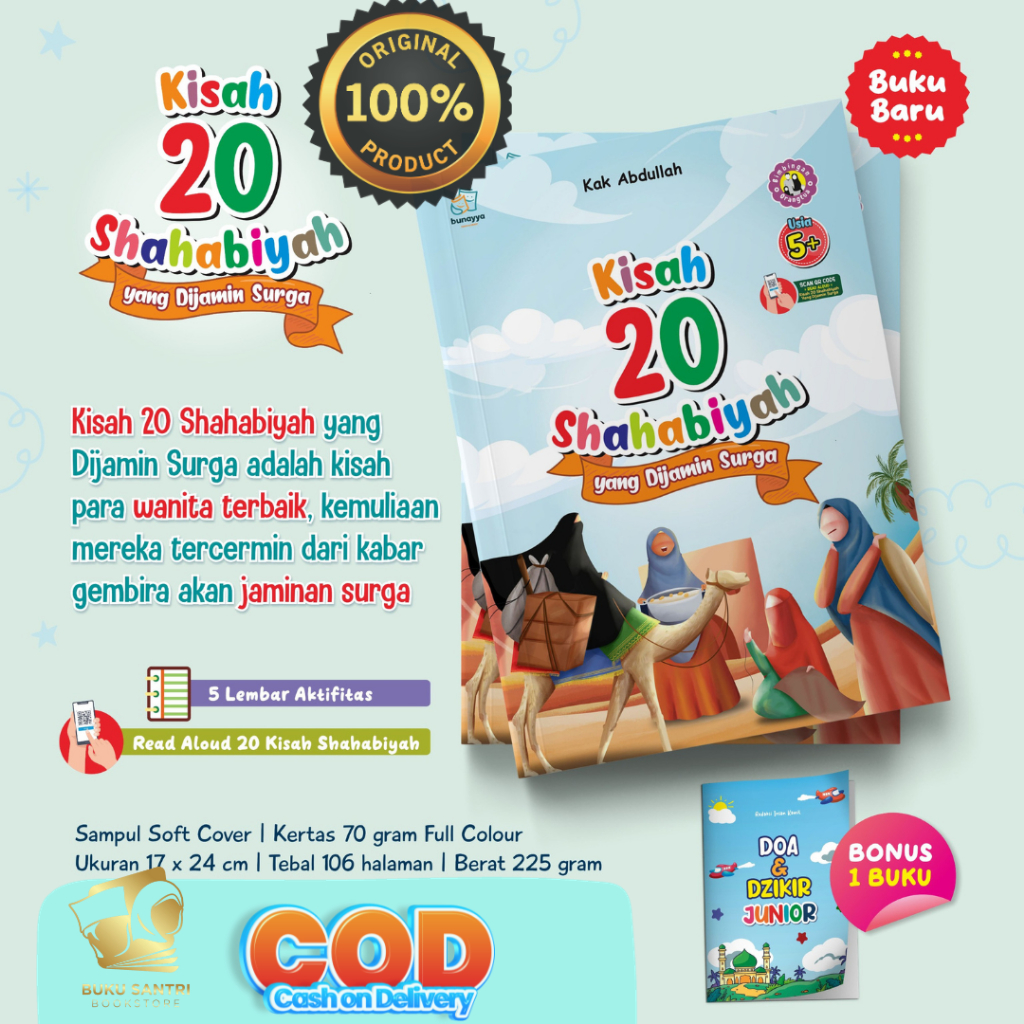 Jual Buku Anak Kisah 20 Shahabiyah Nabi Yang Dijamin Surga | Soft Cover ...