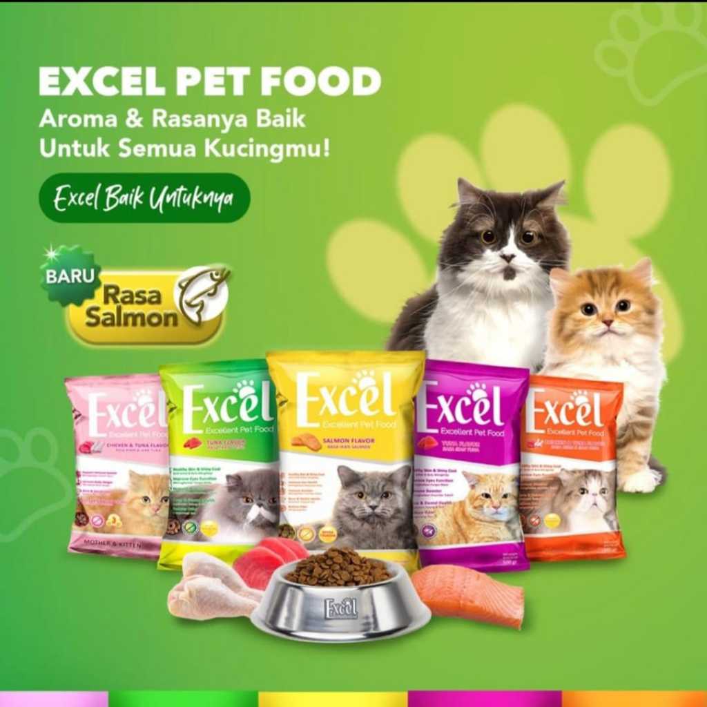 Jual EXCEL CAT FOOD 500GR Fresh Pack / Makanan Kucing Excel Adult ...