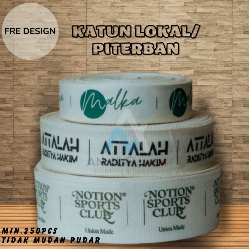 Jual 250pcs labl katun lbel piterban label pkaian label label nama ...
