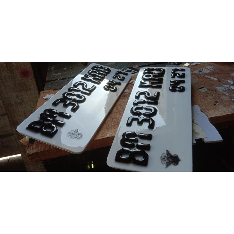 Jual plat nomor motor akrilik, font digital | Shopee Indonesia